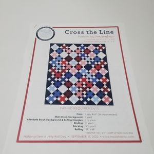 Moda | Office | 2 Addon Quilt Pattern Cross The Line By Moda Fabrics ...